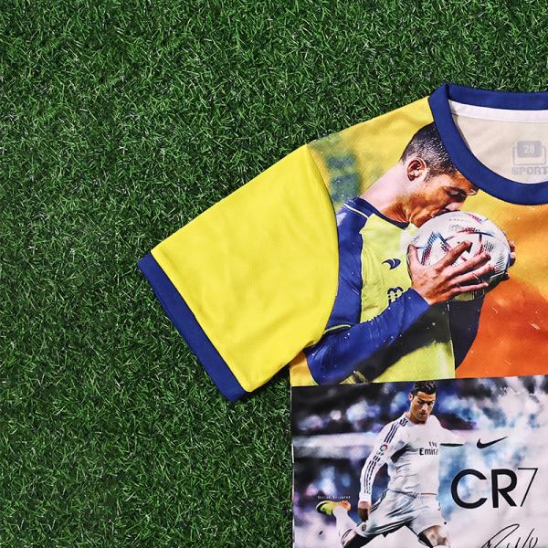 Quality C Ronaldo Children Fan Version Customized Football Jersey For Young Fans for sale