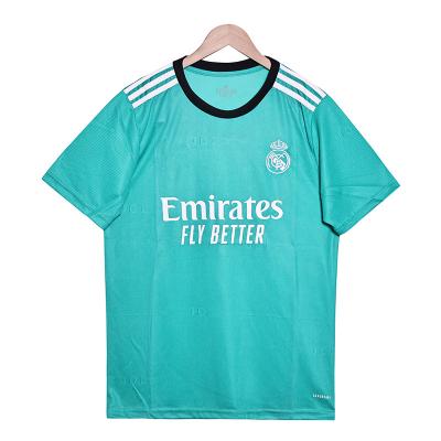 China 2021-2022 Retro Green Real Madrid Jersey Group Customization for sale