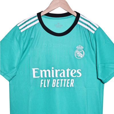 China 2021-2022 Retro Groen Real Madrid Jersey Group Aanpassing Te koop