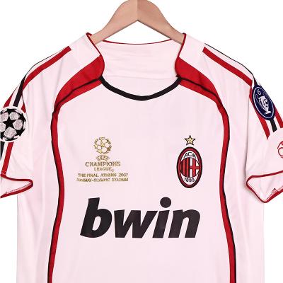 China Seizoen 2006-2007 AC Milan retro weg trui ondersteuningsgroep aanpassing klassiek ontwerp Te koop