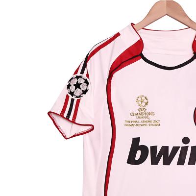 China Seizoen 2006-2007 AC Milan retro weg trui ondersteuningsgroep aanpassing klassiek ontwerp Te koop