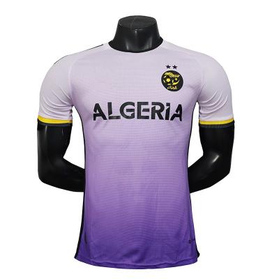 Китай Алжир Фиолетовый игрок футболка Отбор спортивного оборудования команды продается