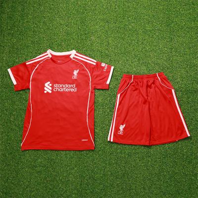 China 2025-2026 season red children football uniforms Liverpool same design accept class and team customization for sale
