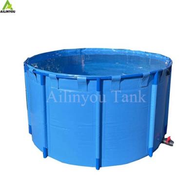 China Round Foldable Pvc Fish Tanks Poly Tank Aquaculture Fish Farming for sale