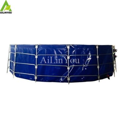 China Factory Custom Round Pvc Tarpaulin Fish Farming Tank Stainless Steel Water Storage Tank for sale