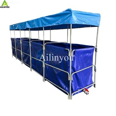 China Tanque de acuicultura de sistema de piscicultura de PVC de alta capacidad para tilapia, camarones o equipos de granja de peces carpa para agricultura en venta