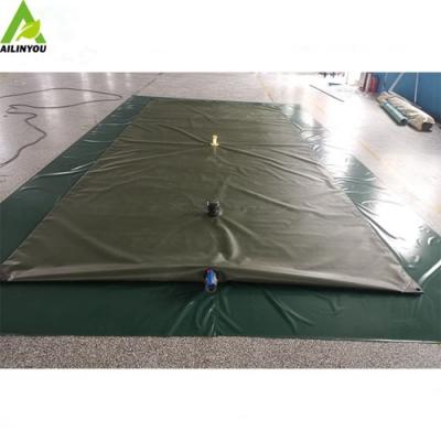 China Hot Selling 200000 Liter Portable Inflatable Grey Tarpaulin Flexible Water Storage Pillow Tank For Industry for sale