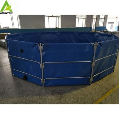 China Customized Light Fish Pond Tarpaulin For Farm 2000l Pvc Fish Farming Tank Pond For Europe for sale