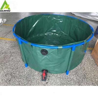 China Metal Frame Foldable Pvc Fish Water Tank Pvc Tarpaulin Circle Or Rectangular Fish Breeding Water Tank With Steel Frame for sale