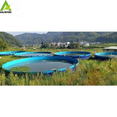 China Hot Sale Fsh Tanks Commercial Large Plastic Tarpaulin  60 m3 Fish Tank Big for sale