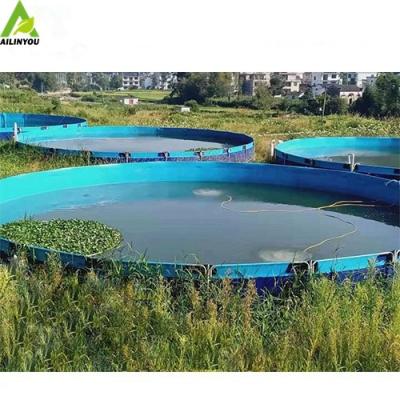 China 20000L Pvc Waterproof Tarpaulin For Fish Pond Biofloc Fish Tank Aquaculture Fish Farming Tanks for sale