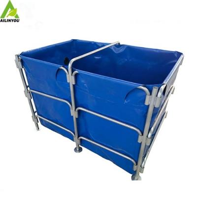 China Durable Fish pond Recirculting System  Flexible Tarpaulin Fish Farming Breeding Tanks for sale for sale