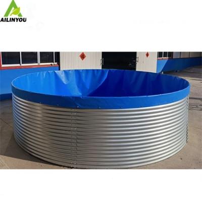 China Factory Custom Foldable Pvc Tarpaulin Fish Farming Tank Movable New Galvanized Sheet Fish Pond for sale