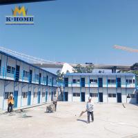 China Prefabricated Sandwich Panel House Light Steel Structure Frame 120kmh Wind Load for sale