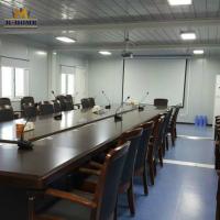 China Flat Pack Prefab Container Cabin 162 sqm Sandwich Panel Portable Office House for sale