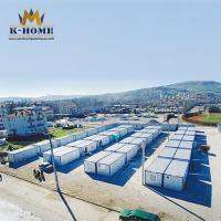 China Sandwich Panel Flat Pack Prefab House for Mining Site Accommodation 160x160mm Column for sale