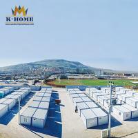 China Sandwich Panel Flat Pack Prefab House for Mining Site Accommodation 160x160mm Column for sale