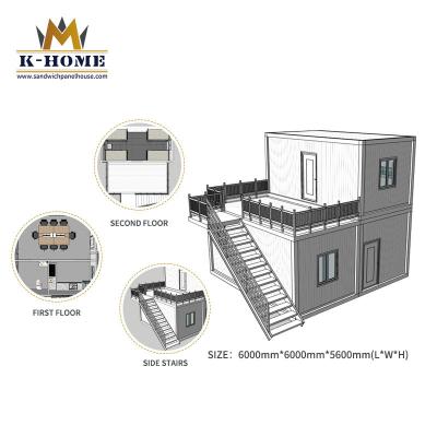 Cina La Camera prefabbricata dell'ufficio del flat pack prefabbricato portatile del contenitore digiuna installazione in vendita