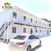 China Prefabricated Modular Container House 2480mm Height 50mm Rock Wool Wall Panel for Worker Camp for sale