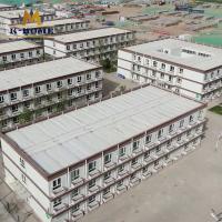China Prefab Construction Site Camp Portable Accommodation Container House 15 Year Lifespan for sale