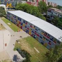 China Flat Pack Container Hostel Prefabricated Dormitory for sale