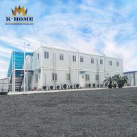 China Double Story Prefabricated Office Container Durable Steel Structure Stackable 3 Floors for sale
