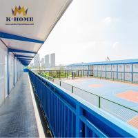 China OEM Container House Labor Camp Portable Accommodation 50mm Rock Wool Panel 18mm MGO Floor for sale