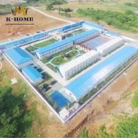 China OEM Container House Labor Camp Portable Accommodation 50mm Rock Wool Panel 18mm MGO Floor for sale