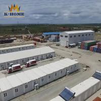 China Temporary Container Camp for Refugees Sandwich Panel House 2.3mm Steel Frame for sale