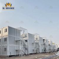 China Mobile Mining Workers Accommodation Sandwich Panel Container House 3000x5950x2800mm for sale
