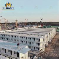 China Mobile Mining Workers Accommodation Sandwich Panel Container House 3000x5950x2800mm for sale