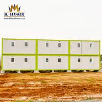 China Flat Pack Modular Container House 50mm EPS Sandwich Panel Prefab Camp for sale