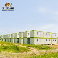 China Flat Pack Modular Container House 50mm EPS Sandwich Panel Prefab Camp for sale