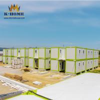 China Flat Pack Modular Container House 50mm EPS Sandwich Panel Prefab Camp for sale