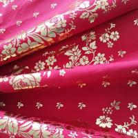 China 100% Polyester Gold Stamping Print Fabric for sale