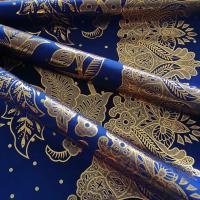 China 100% Polyester Gold Stamping Print Fabric for sale