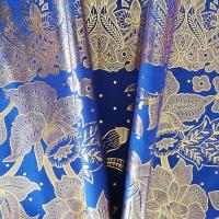 China 100% Polyester Gold Stamping Print Fabric for sale