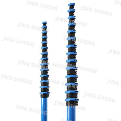 China 65ft 074 Painel Snap Azul Telescópica Pólus de Fibra de Carbono para aspirador industrial, poda de árvores à venda