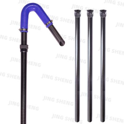 Cina 20ft Carbon Fiber Gutter Puli di pulizia con 45°, 90° Blue Silicone gomiti e tubi di carbonio per le famiglie in vendita