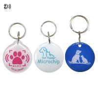 China Custom 13.56MHz Programmable NTAG213 Smart Epoxy Keyfob Tags RFID Tag NFC Keychain for sale
