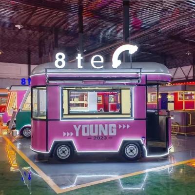 China Double Water Sinks Outdoor Mobile Kitchen Hot Dog Van for Leisure Fast Food Equipment for sale