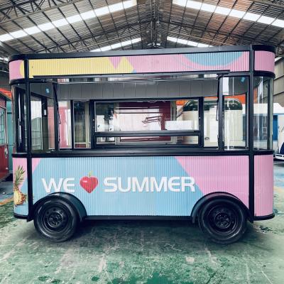 China Customized Length Battery-Powered Mobile Fast Food Beverage and Ice Catering Trailer for sale