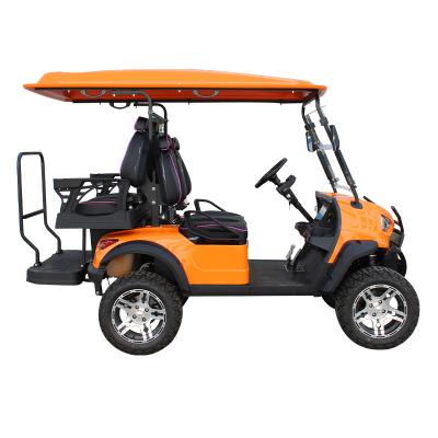 China Customized Four-seater Electric Golf Cart with Lithium Battery and 12 Inch Tires for sale