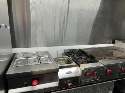 Cina Apparecchio di cucina mobile per hotdog e ghiaccio completamente attrezzato con pavimento in pelle in PVC in vendita