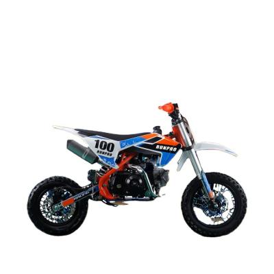 China 110cc Kids Racing Pit Dirt Bike with 4 Stroke Engine Manual Clutch Kick Start Steel Body for sale
