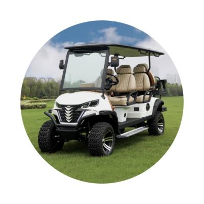 Cina 72V batteria al litio 6 posti carrello da golf elettrico con freno multifunzionale a quattro ruote in vendita
