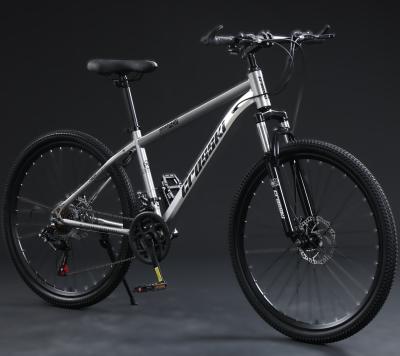 China Red Men's Bicycle 24'' 26'' 27.5'' Steel Rim 21 Gear Double Suspension Ordinary Pedal Disk Brake for sale