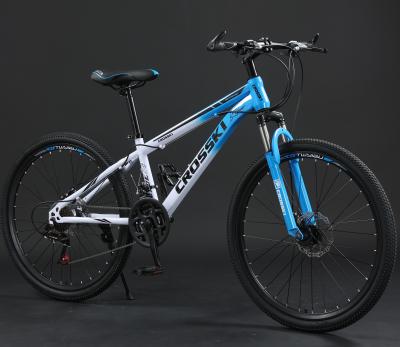 China Red Men's Bicycle 24'' 26'' 27.5'' Steel Rim 21 Gear Double Suspension Ordinary Pedal Disk Brake for sale