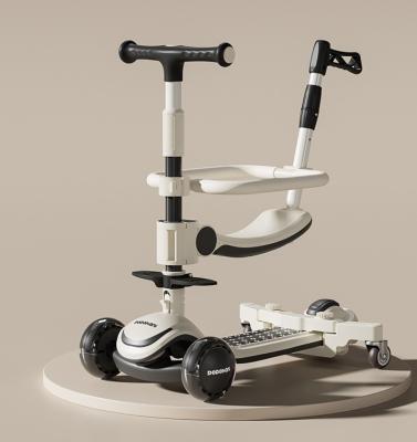 Cina Scooter per bambini con sedile e maniglia Pu Flash Wheel Aluminum Alloy2024 Scooter per bambini in vendita