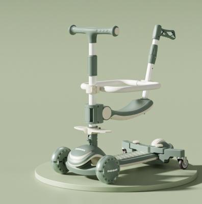Cina Scooter per bambini con sedile e maniglia Pu Flash Wheel Aluminum Alloy2024 Scooter per bambini in vendita